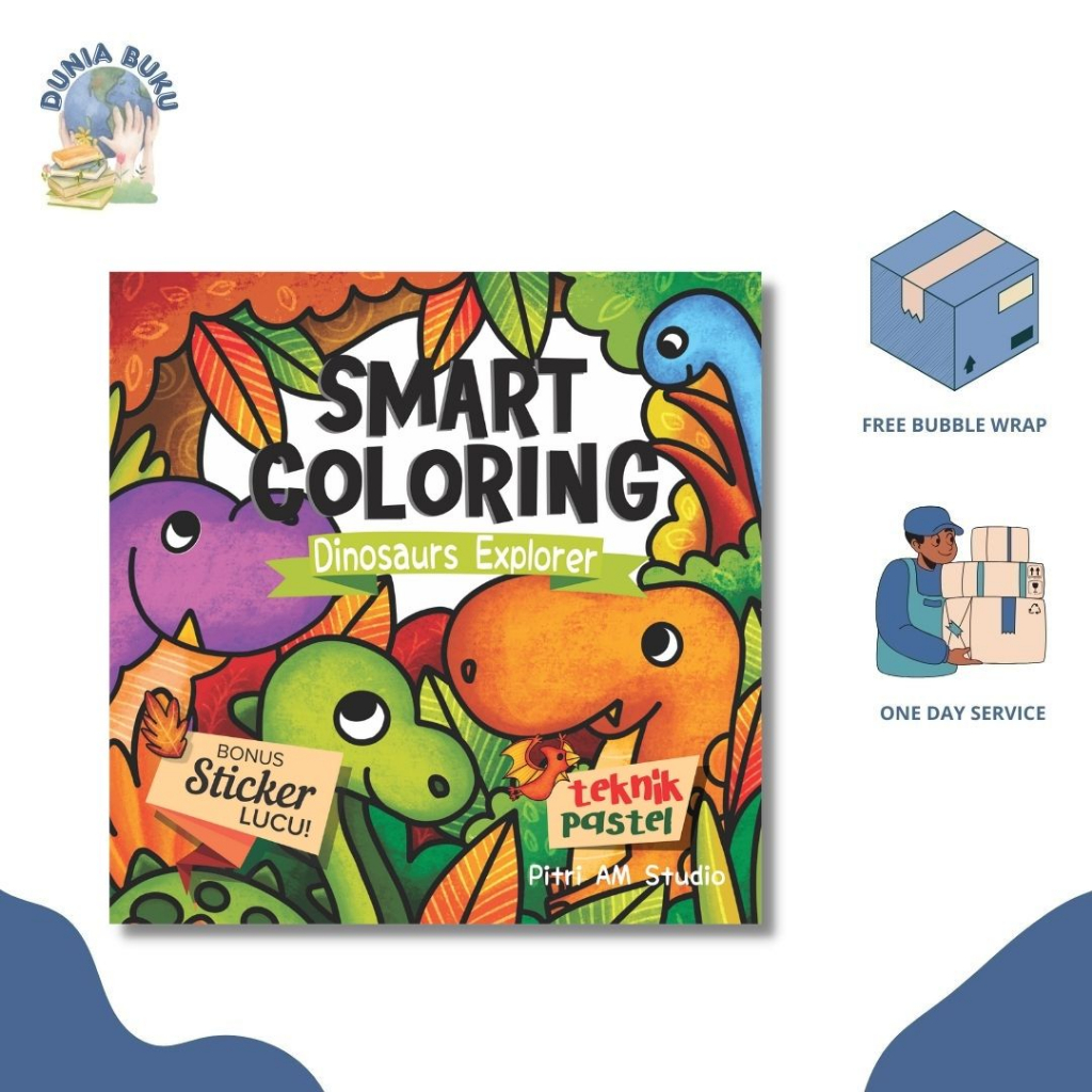 Jual BUKU MEWARNAI - BUKU ANAK - SMART COLORING :DINOSAURUS EXPLORER ...