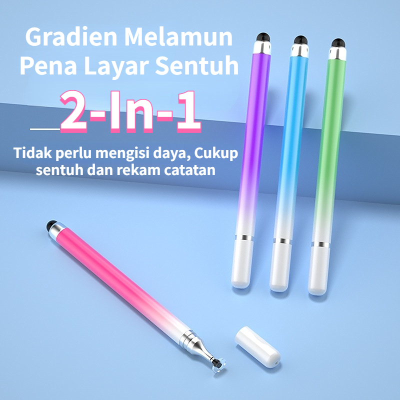 Jual Stylus Pen/2in1 Stylus Pen Universal Stylus Warna Gradasi Untuk ...