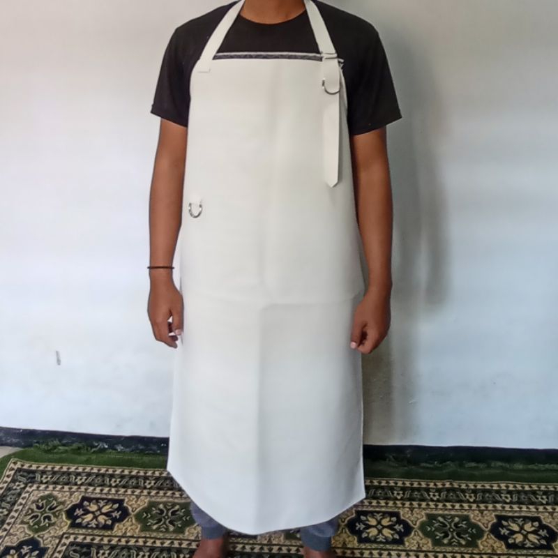 Jual Apron bahan kulit sintetis pakai ring bulat dan kotak, panjang ...
