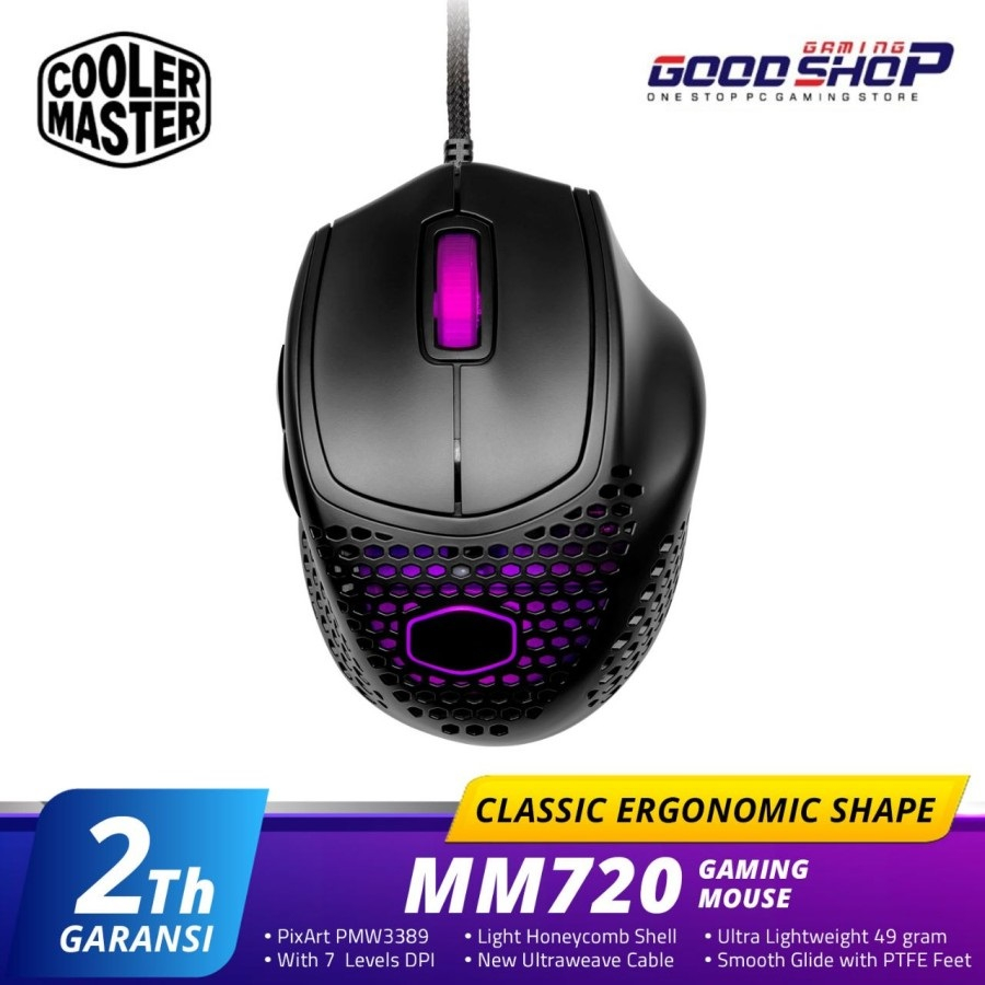 Jual CoolerMaster MM720 RGB Lightweight - Gaming Mouse | Shopee Indonesia