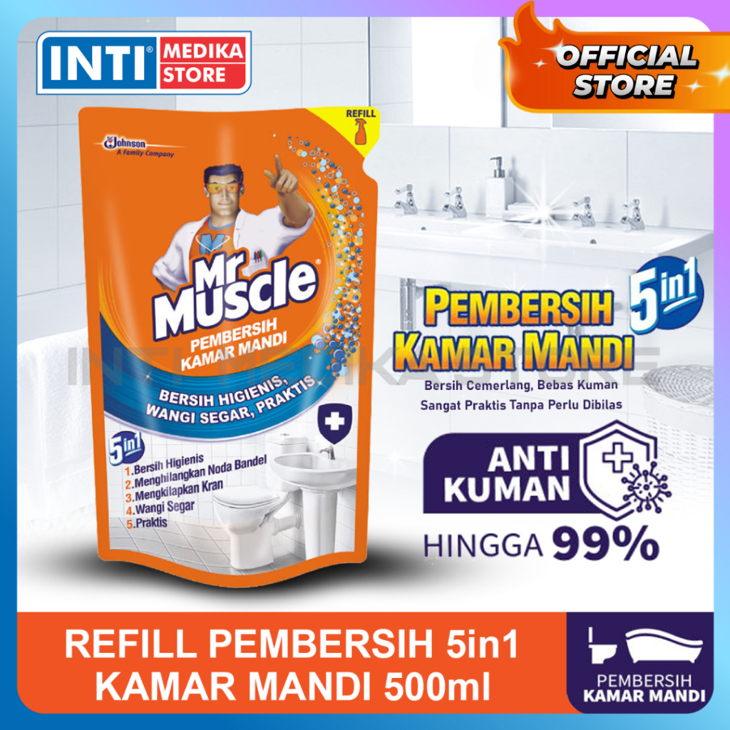 Jual MR MUSCLE - Pembersih Kamar Mandi Serbaguna 5in1 REFILL 500ml | Wangi | Shopee Indonesia