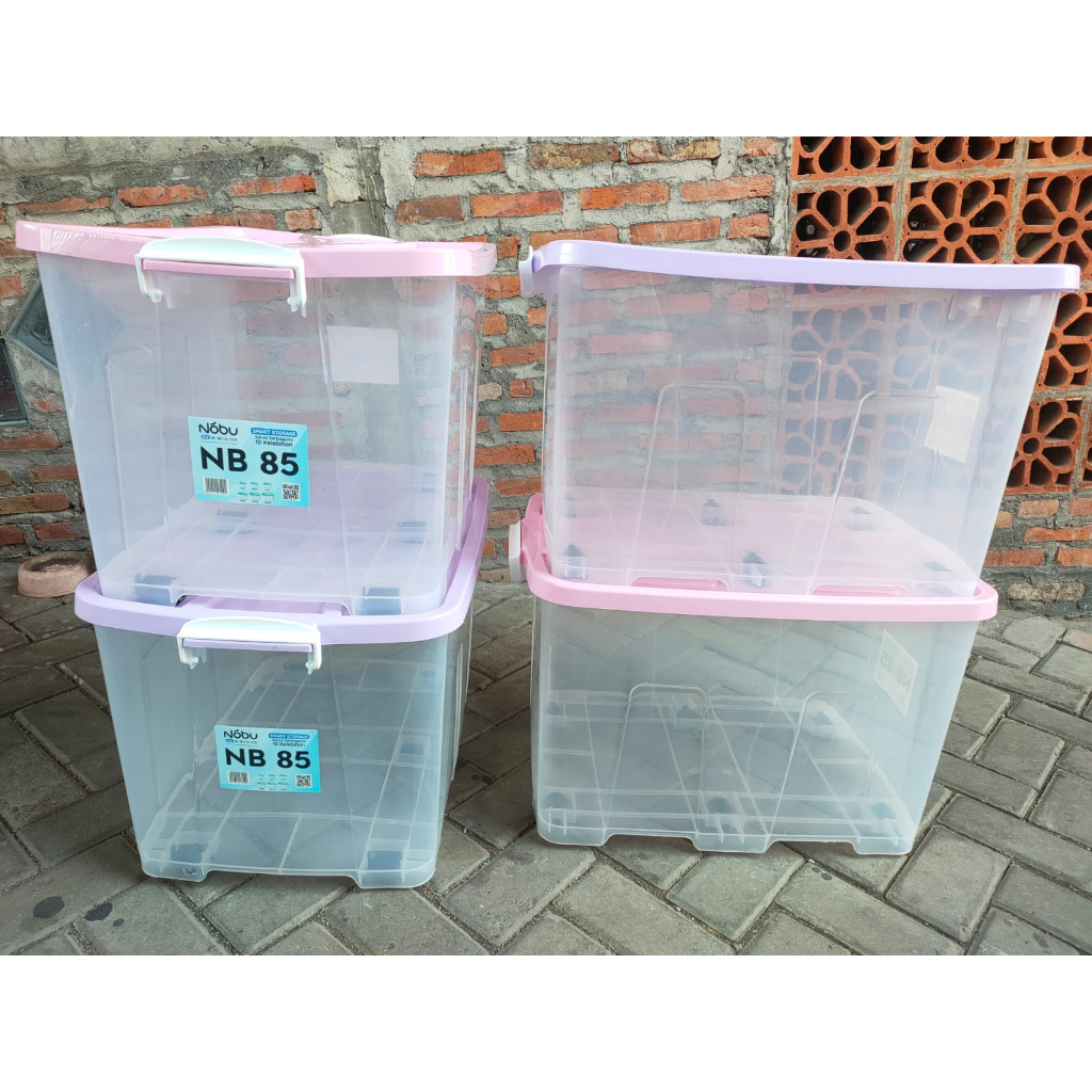 Jual Box Container Plastik NOBU 85 Liter BENING TUTUP WARNA - BOX ...