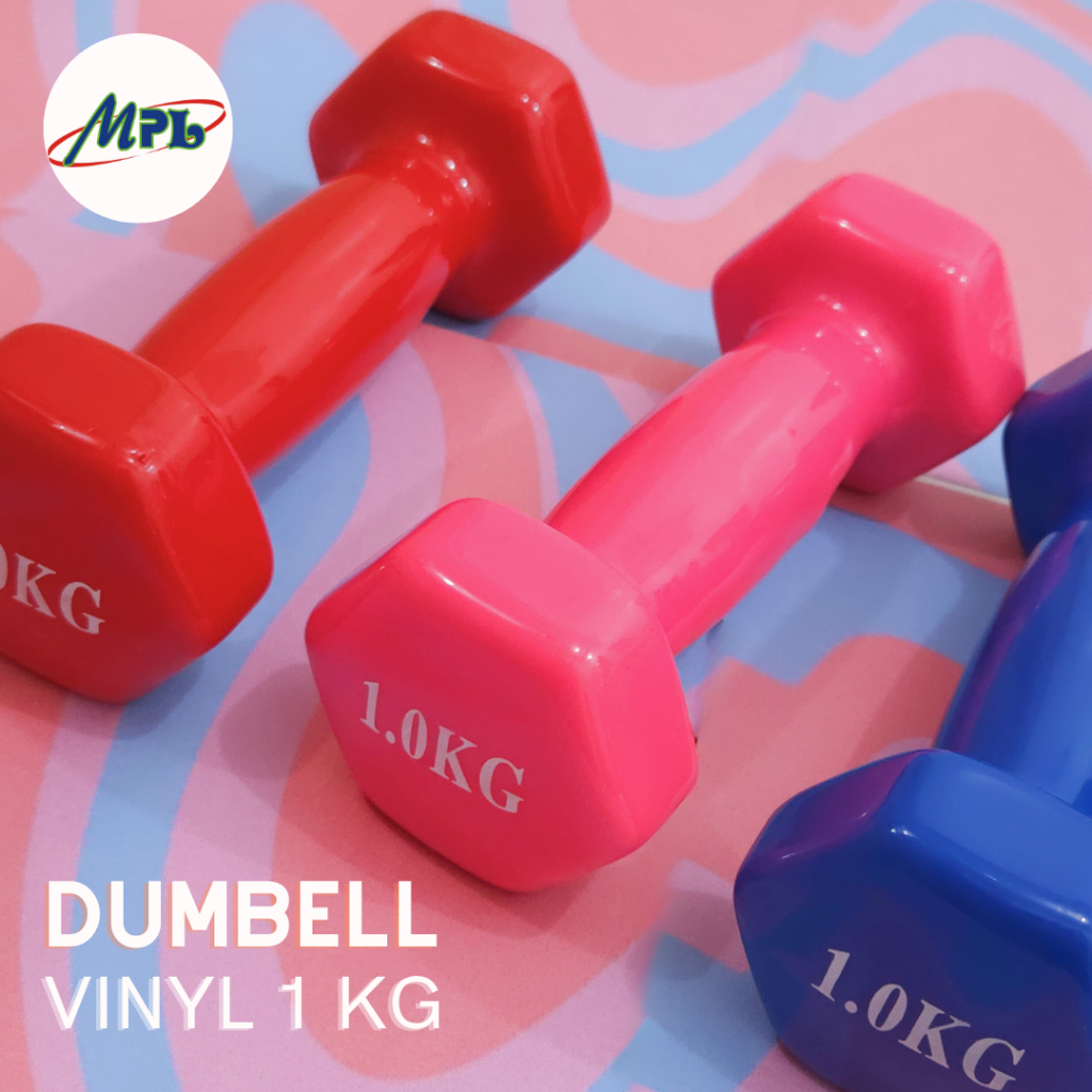 Jual DUMBBELL VINYL 1 KG / barbel dumbel dumbell dumble vynyl yoga ...