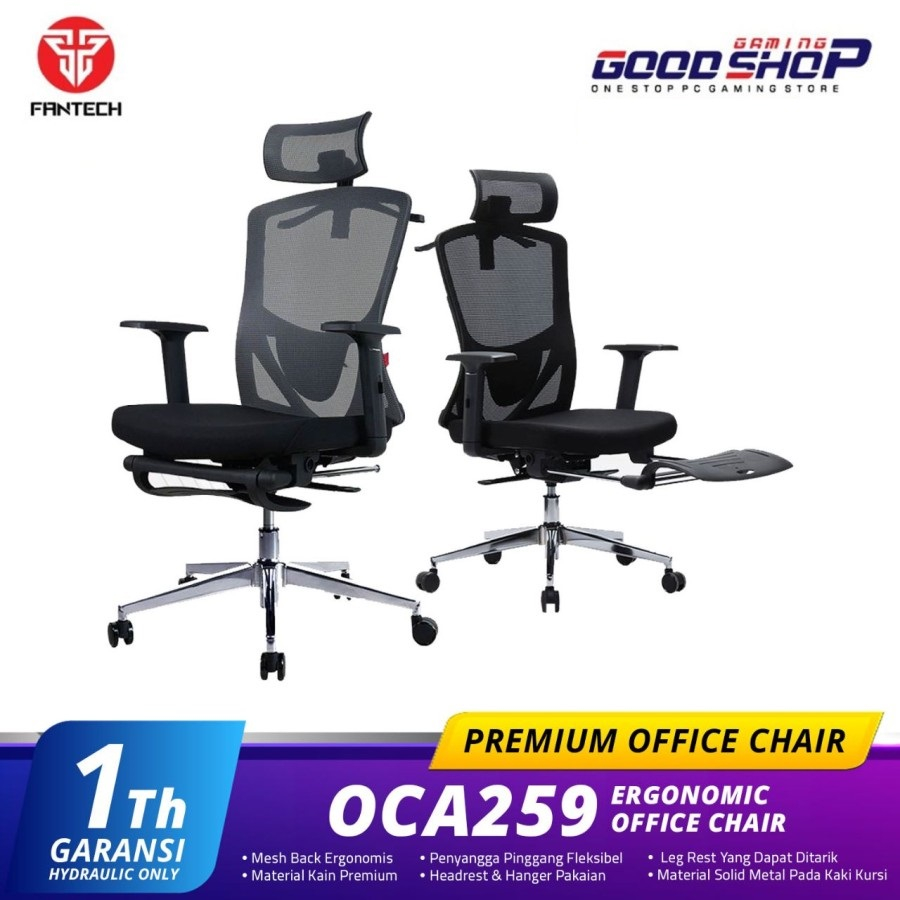 Jual Fantech OCA259 Kursi Kantor Kerja Jaring Premium Office Chair ...