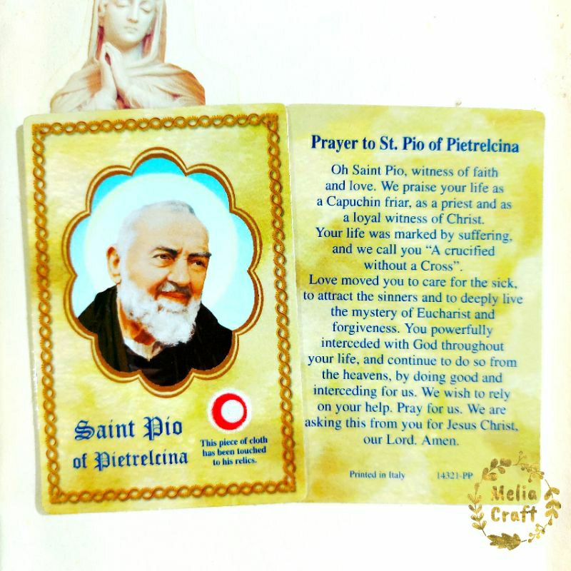 Jual Relikui St. Padre Pio - Saint Padre Pio Relic - Third Class Relic ...