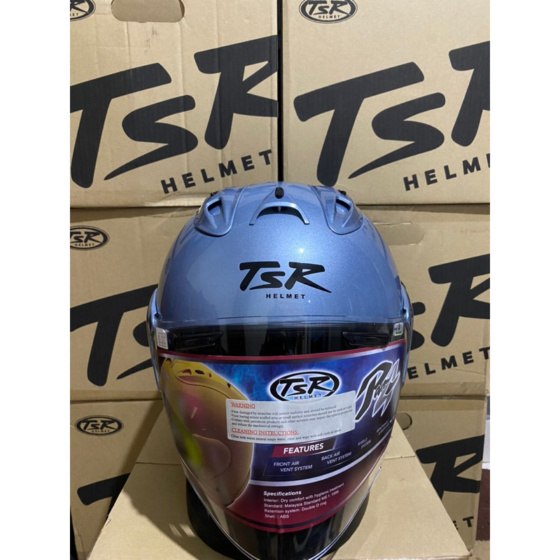 Jual Helm Tsr Ram4 silver sapphire | Shopee Indonesia