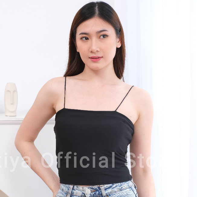 Jual Atkiya Tanktop Crop Tali Spaghetti Tank top Wanita All Size ...