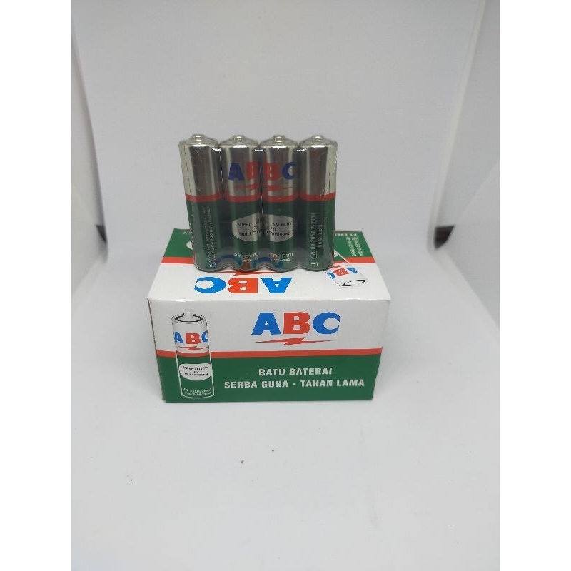 Jual BATU BATERAI ABC/BATERAI JAM/HARGA PER 1PAPAN/4PCS | Shopee Indonesia