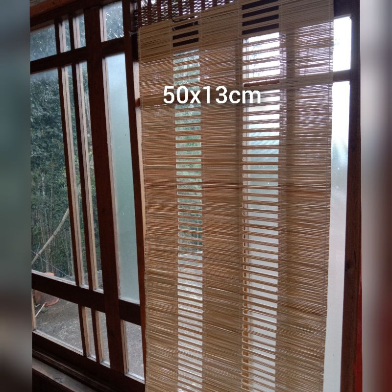 Jual tirai jendela tirai warna, tirai bambu 50x130cm | Shopee Indonesia