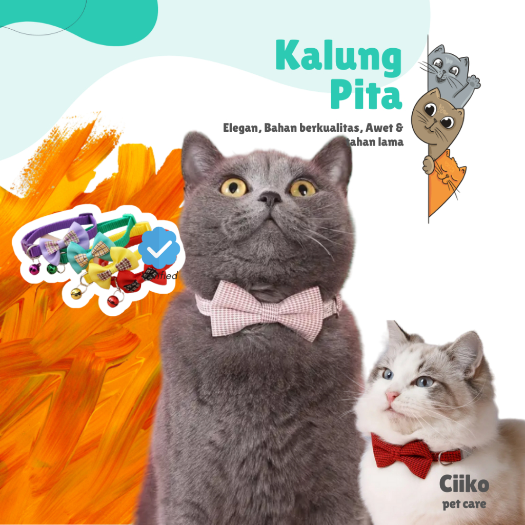 Jual Kalung Kucing Pita Elegan dengan Material Berkualitas dan Tahan ...