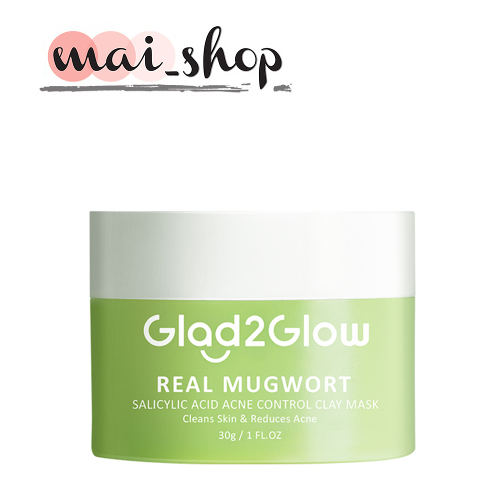 Jual Glad2Glow Real Mugwort Clay Mask Salicylic Acid (Jar) | Shopee Indonesia