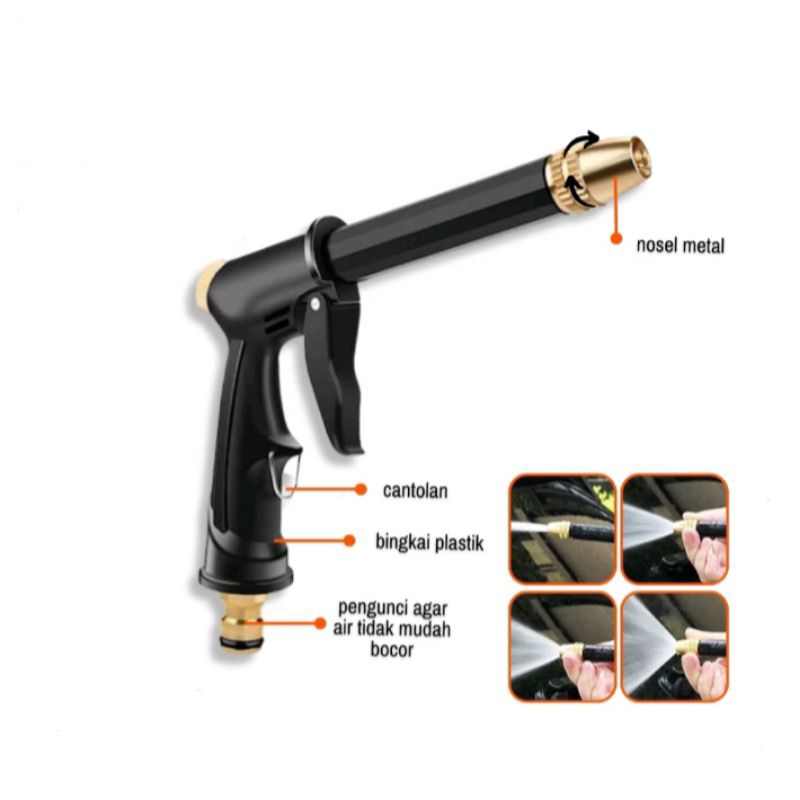 Jual Semprotan Pistol Air 4 Mode Serbaguna Hose Nozzle Spray | Shopee ...