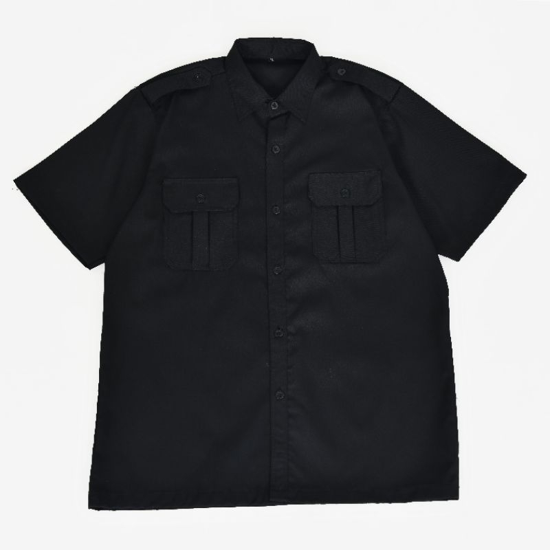 Jual Basic - ZOLBLUS Workshirt Enginer Polos "HITAM PEKAT" | Shopee ...
