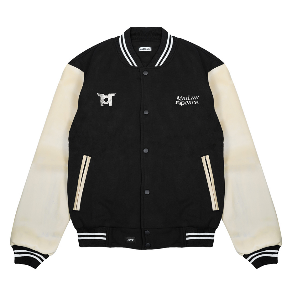 Jual Madpeace - Varsity Jacket Fly Spark - Warna Hitam Jaket Varsity ...