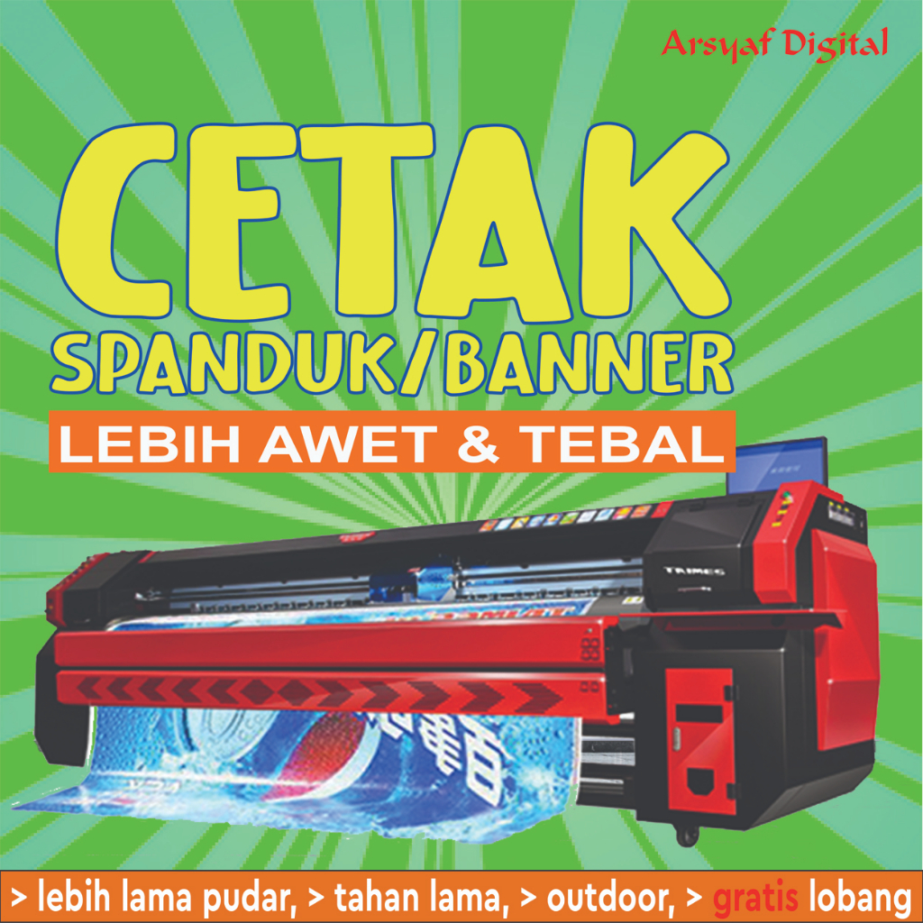Jual Cetak / Print Spanduk Super murah / Banner Flexy 280gr-, Siap ...