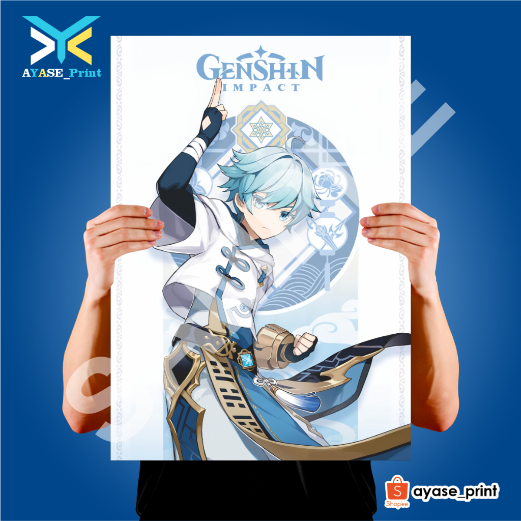 Jual Poster Anime Game Genshin Impact Pack 1 | aether albedo alhaitham ...