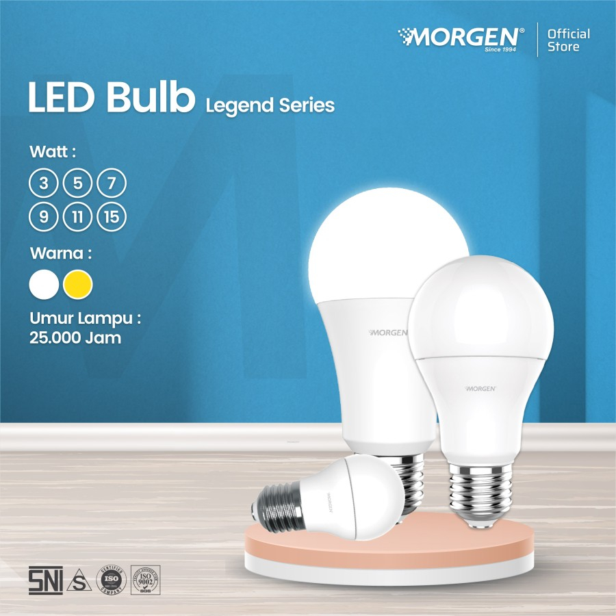 Jual Lampu LED Morgen 3 5 7 9 11 15 20 26 Watt LEGEND - Bulb - Bohlam ...
