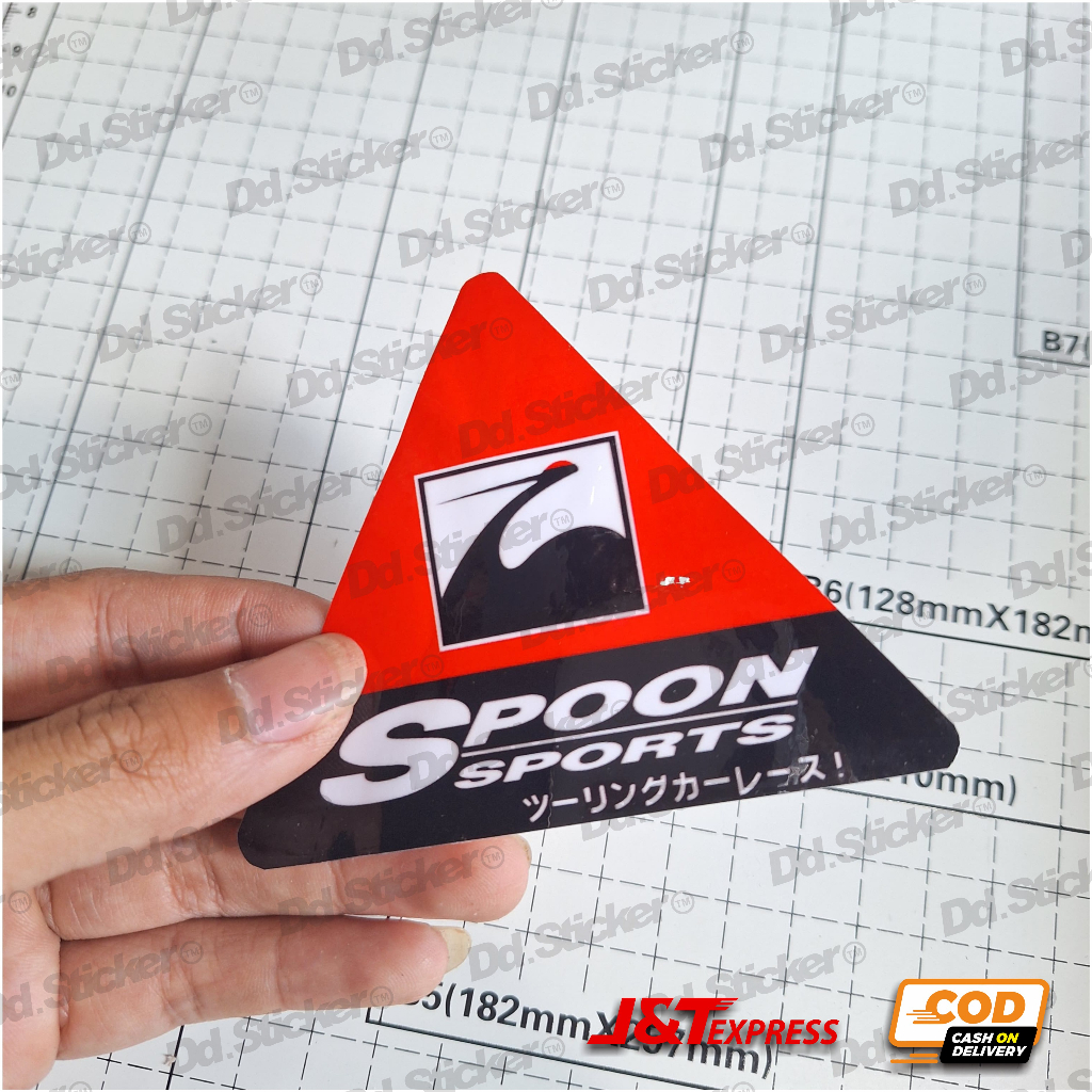 Jual stiker spoon sports segitiga JDM | Shopee Indonesia