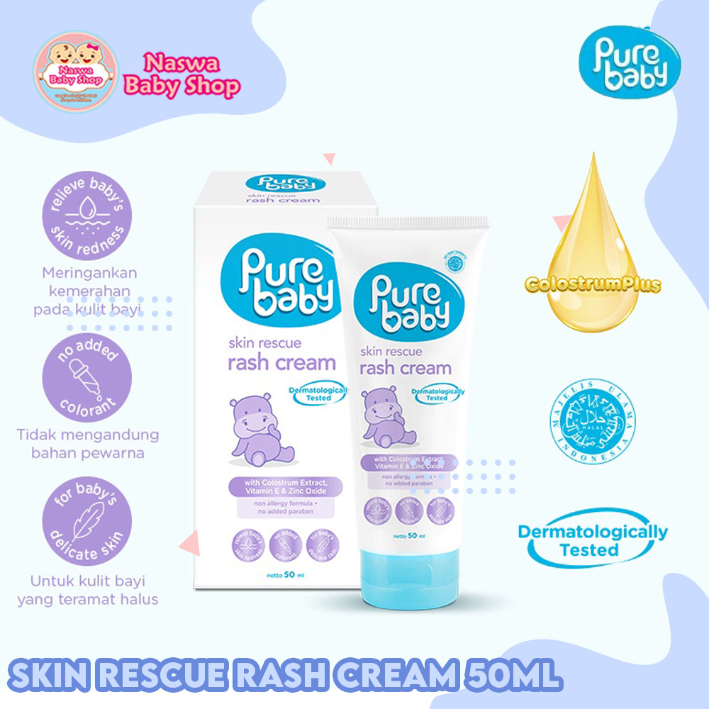 Jual Pure Baby Skin Rescue Rash Cream Krim Bayi Anti Ruam Popok 50ml ...