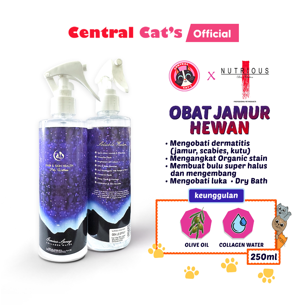 Jual Genius Spray Hair & Skin Health Obat Jamur/Luka/Scabies 250ml ...