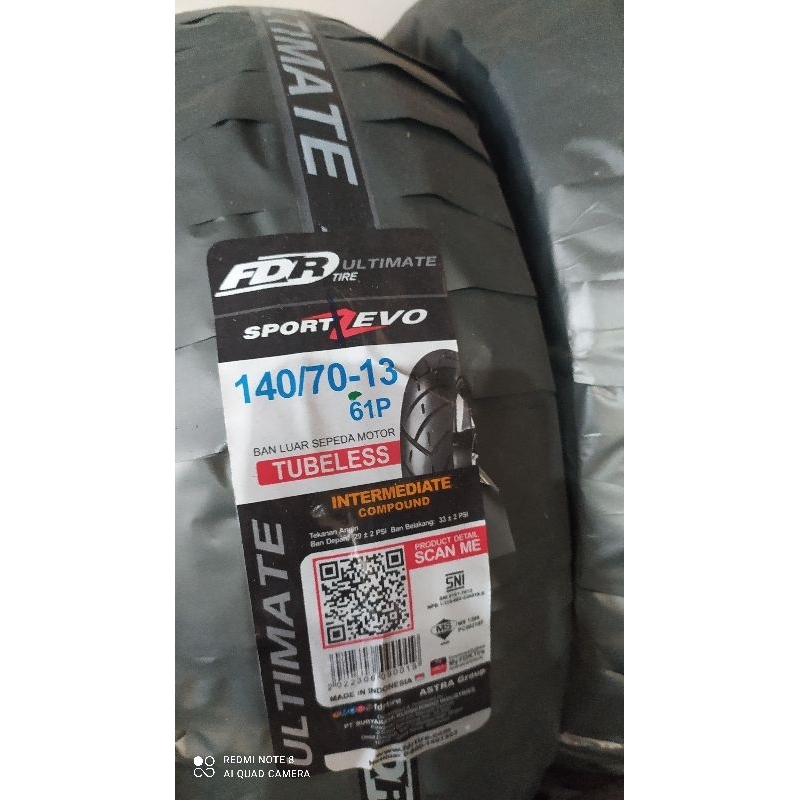 Jual Ban FDR 140/70-13 Sport Zevo Ban Motor Nmax ADV 160 Buat Belakang ...