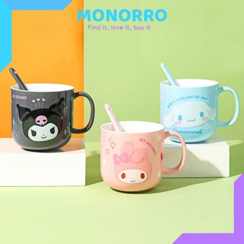 Jual Sanrio Mug Cangkir Sanrio Gelas Sendok Sanrio Minisi | Shopee ...