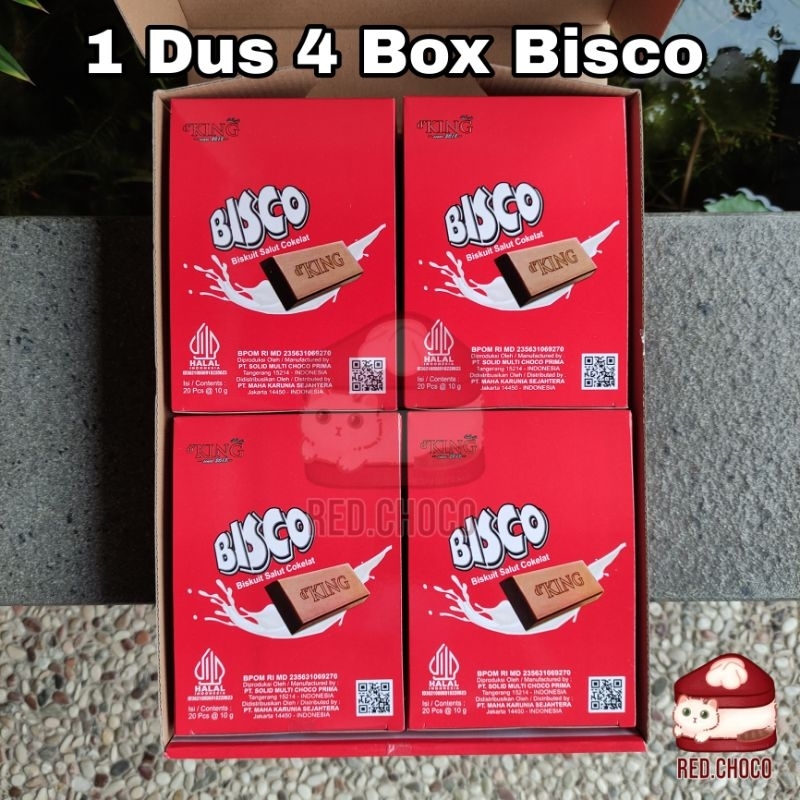 Jual D'King Chocolate Cashew(DUS) isi 80pcs/Cokelat Mede/Cokelat Bisco ...