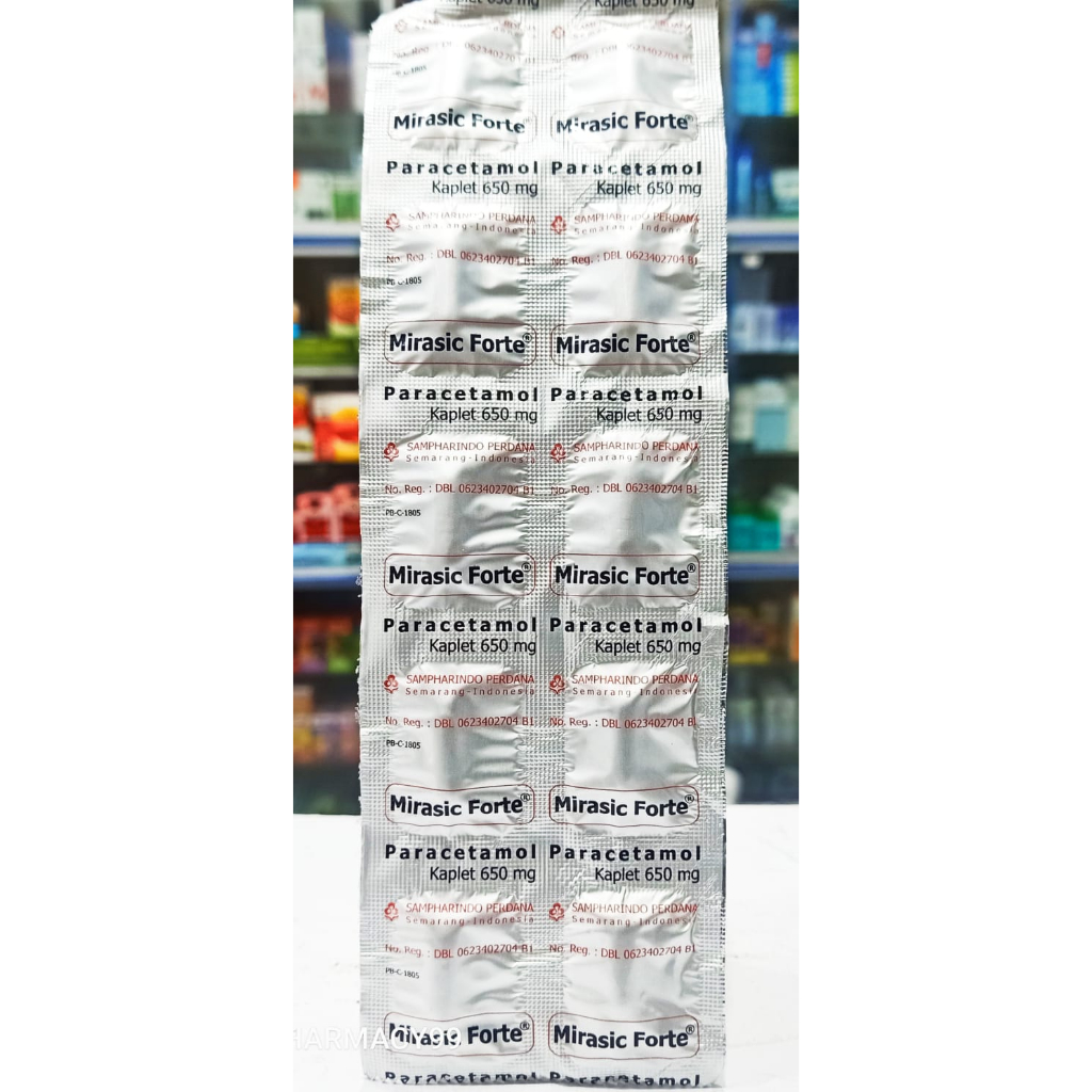 Jual MIRASIC FORTE 650MG 1 STRIP ISI 10 KAPLET - MEREDAKAN DEMAM ...