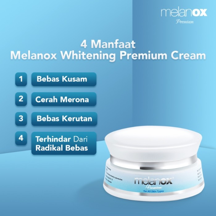Jual Melanox Premium Whitening Cream 14 gr - Vitamin A, B3, E | Shopee ...