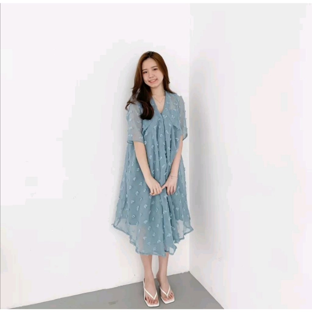 Jual Mora Dress Free Inner Dress Brukat Baju Lebaran Idul Fitri Dress ...