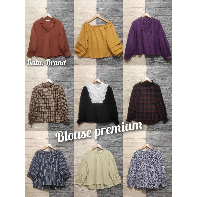 Jual blouse thrift/Thrift blouse/blouse premium/blouse vintage | Shopee Indonesia