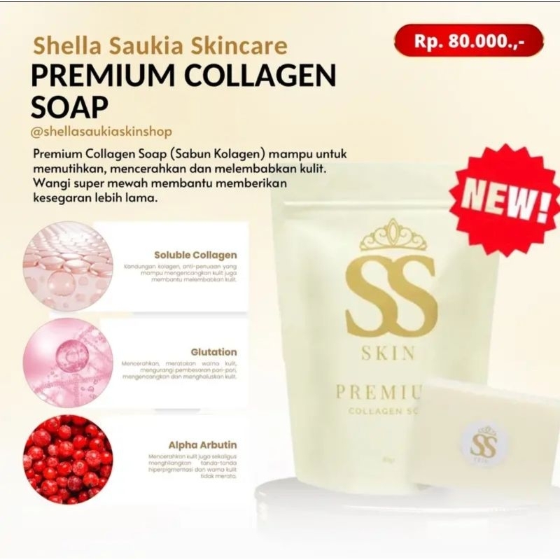 Jual SABUN PREMIUM COLLAGEN SOAP By SHELLASAUKIA SKINCARE SSSKIN.ID ...
