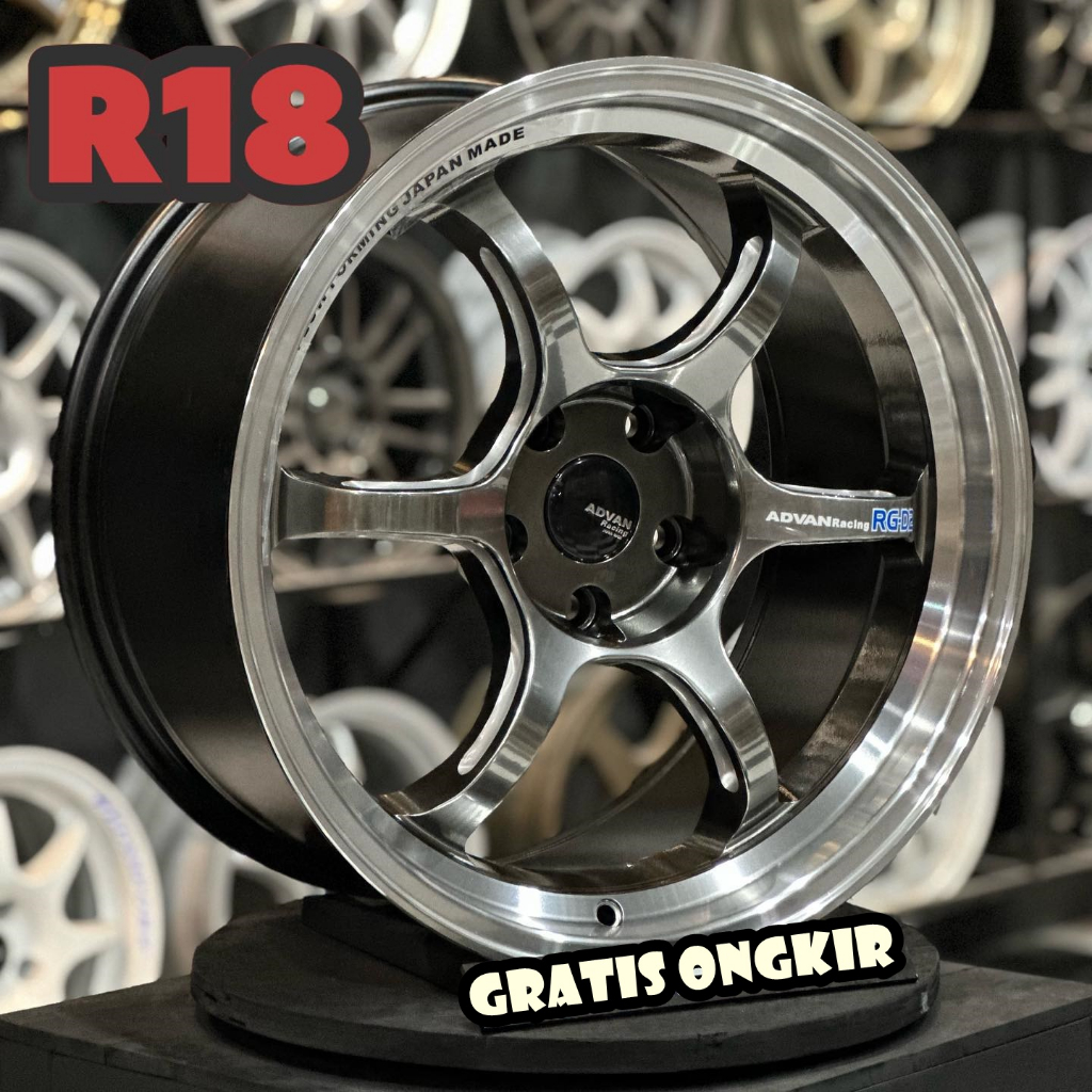Jual velg mobil Ring 18 Lebar 9,5 ET 25 Pcd 5x114,3 velg r18 ADVAN RG-D2 innova civic crv ...