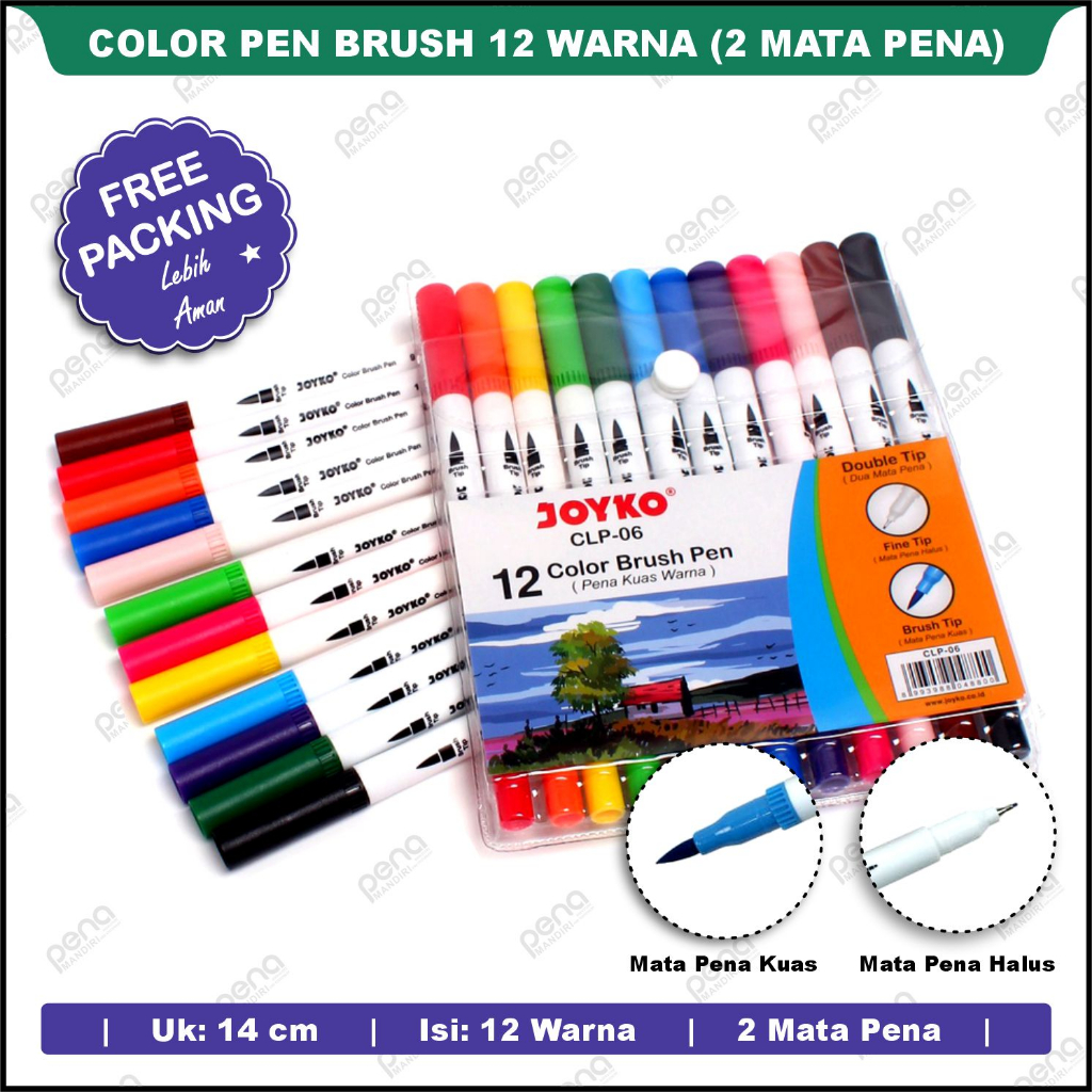 Jual Kenko Brush Pen 12 Warna Brush + Pen Joyko CLP-06 Set Isi 12 Warna ... Jual Kenko Brush Pen 12 Warna Brush + Pen Joyko CLP-06 Set Isi 12 Warna ...