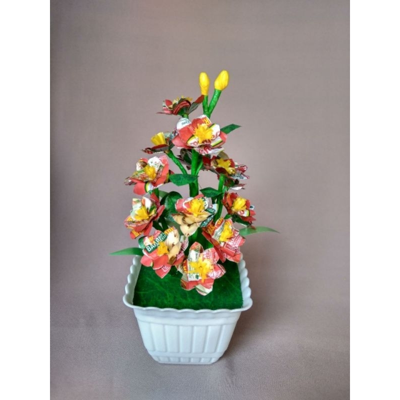 Jual bunga daur ulang dari kemasan penyedap rasa//prakarya tugas ...