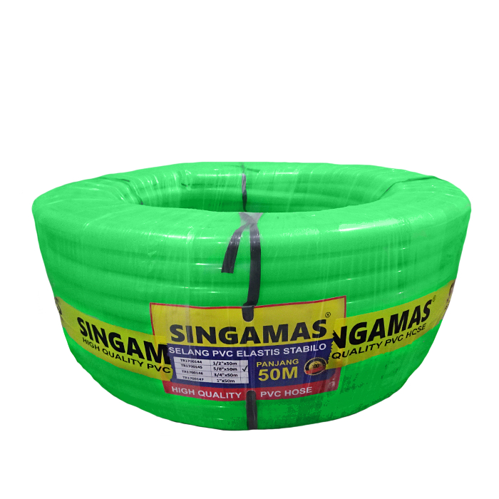 Jual SINGAMAS Selang Air PVC Elastis Stabilo 5/8 Inch x 50 Meter - PVC ...