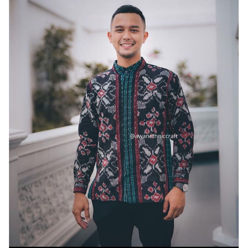 Jual Kemeja Tenun Pria Kemeja Tenun Blanket Halusan 003 Baju Tenun ...