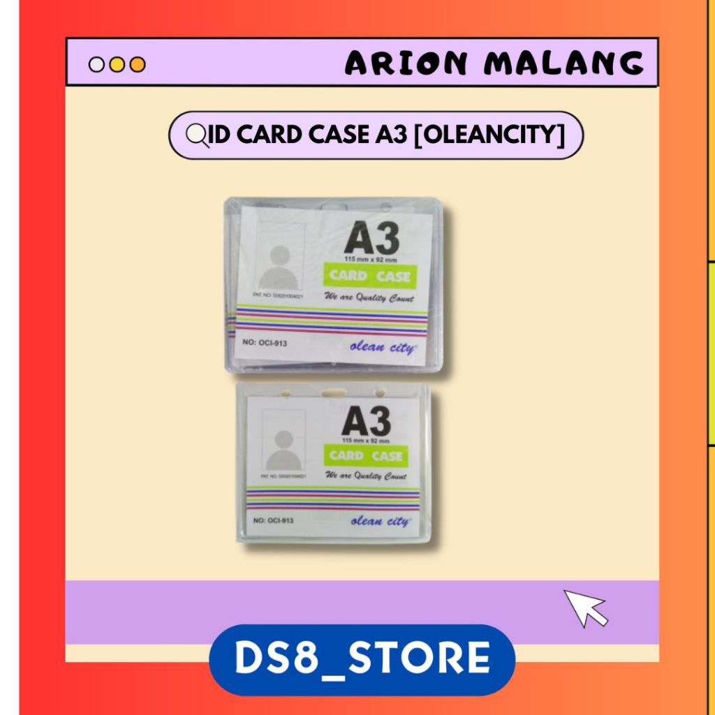 Jual ID CARD CASE / NAME TAG PLASTIK MIKA A3 OLEANCITY | Shopee Indonesia