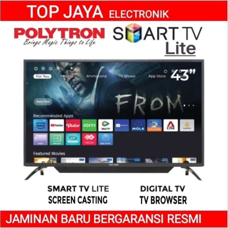 Jual LED TV POLYTRON 43 INCH SMART LITE DIGITAL TV/LED POLYTRON 43 INCH SMART BARU BERGARANSI ...