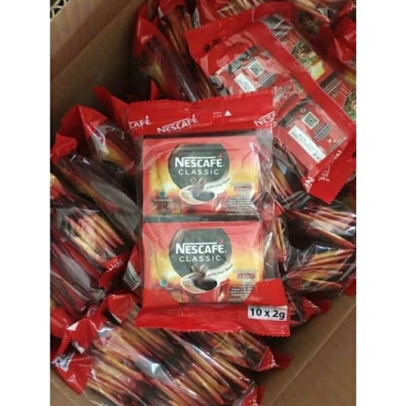Jual NESCAFE CLASSIC Sachet 10 X 2g / NESCAFE KOPI MURNI 2g | Shopee ...
