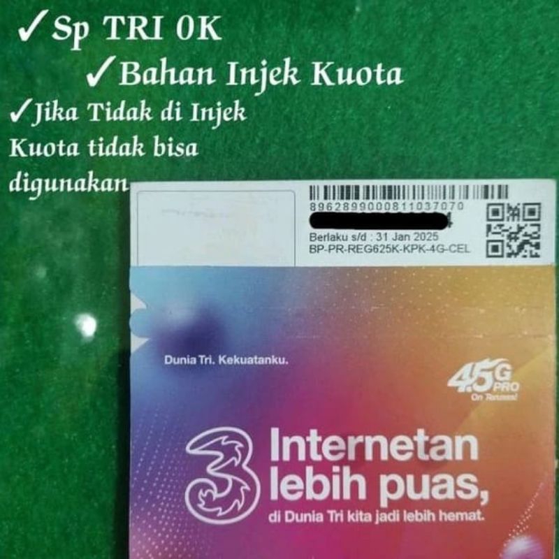 Jual KARTU PERDANA Tri Pulsa 0k | Shopee Indonesia