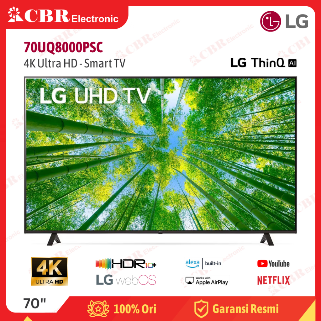 Jual TV LG 70 Inch LED 70UQ8000PSC (4K UHD-Smart TV) | Shopee Indonesia