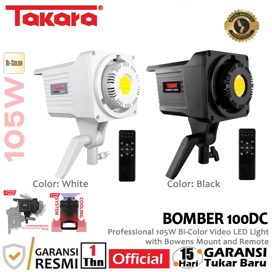 Jual Takara BOMBER 100DC Professional 105W Bi-Color Video LED Light | Shopee Indonesia
