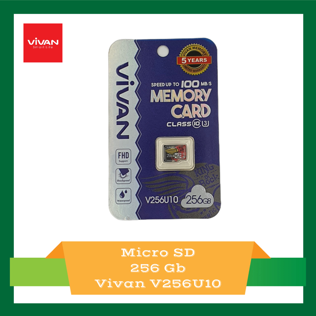 Jual Kartu Memory Hp 256 Gb Vivan V256U10 Class 10 Speed 100Mbs ...