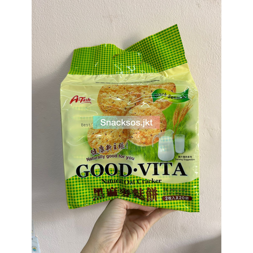 Jual A TASTE GOOD VITA NATURAL OAT CRACKER ORIGINAL / BLACK SESAME / NO ...
