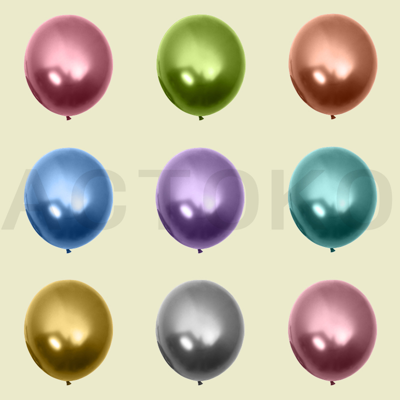 Jual Balon Chrome 10 Inch Balon Latex Warna Metalik | Shopee Indonesia