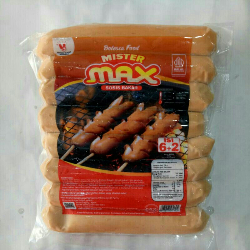 Jual Mister max sosis bakar jumbo 500g isi 7s | Shopee Indonesia