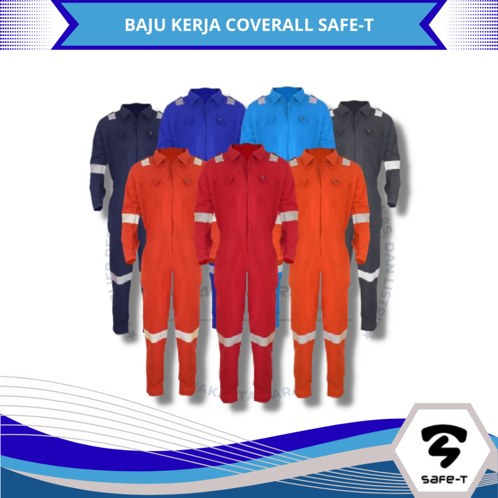 Jual WEARPACK / BAJU KERJA COVERALL MERK SAFE-T ORIGINAL | Shopee Indonesia