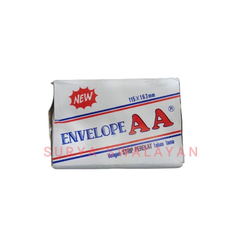 Jual Amplop AA Putih Pendek Panjang Polos 1 Box isi 100 Pcs | Shopee ...