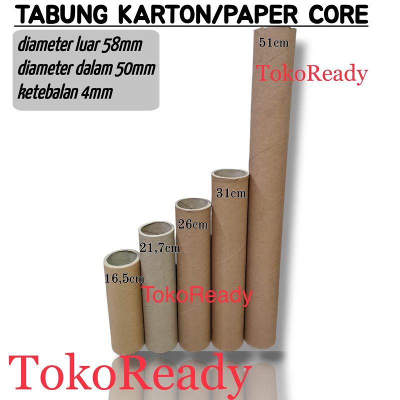 Jual PAPER CORE / PAPER TUBE / SELONGSONG PACKING / PACKING TABUNG / KARTON BULAT | Shopee Indonesia